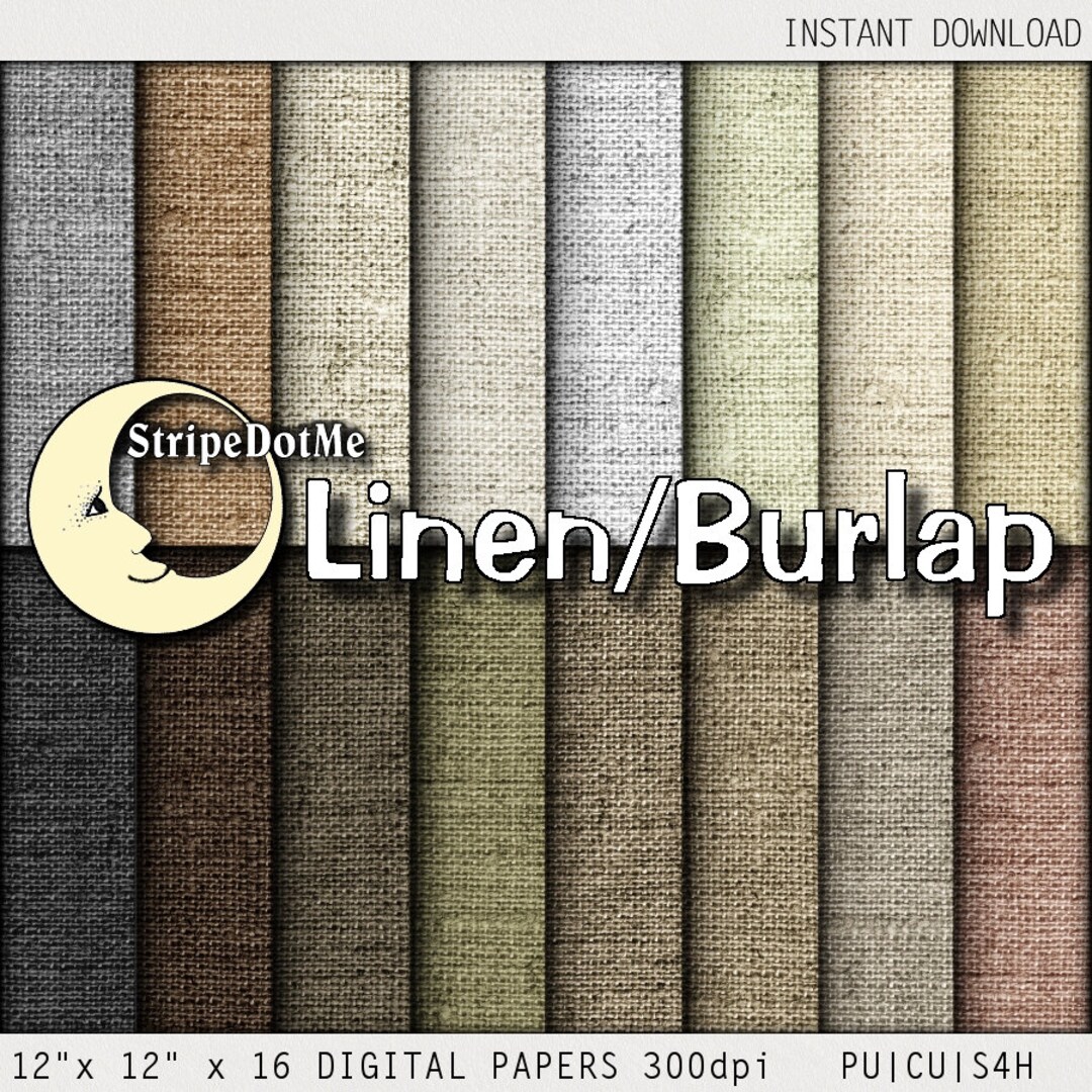 Linen Digital Paper in 16 Natural Neutral Colors Burlap Wedding ...