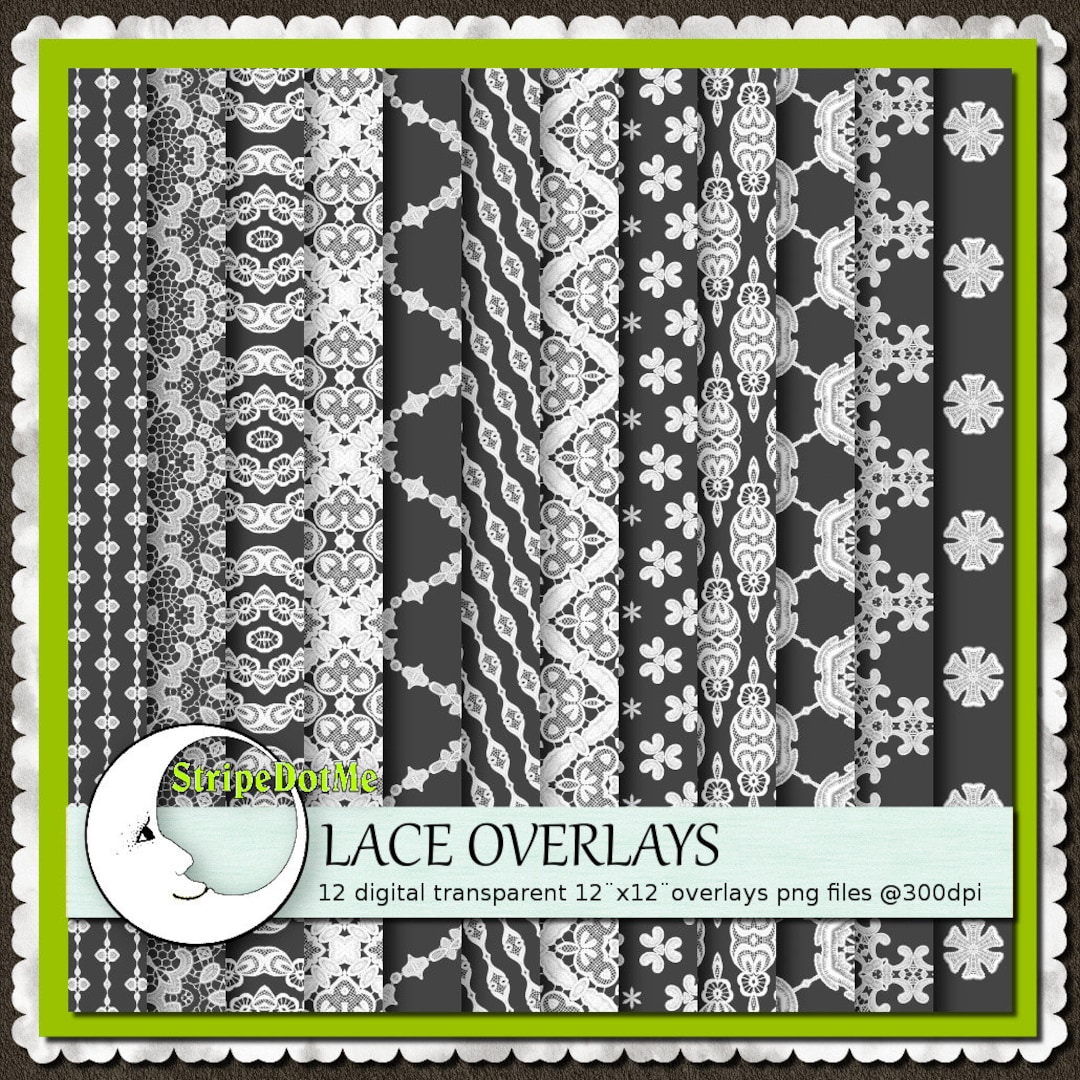 Lace Overlays Digital White Lace Patterns - Commercial Use 00157 - Etsy
