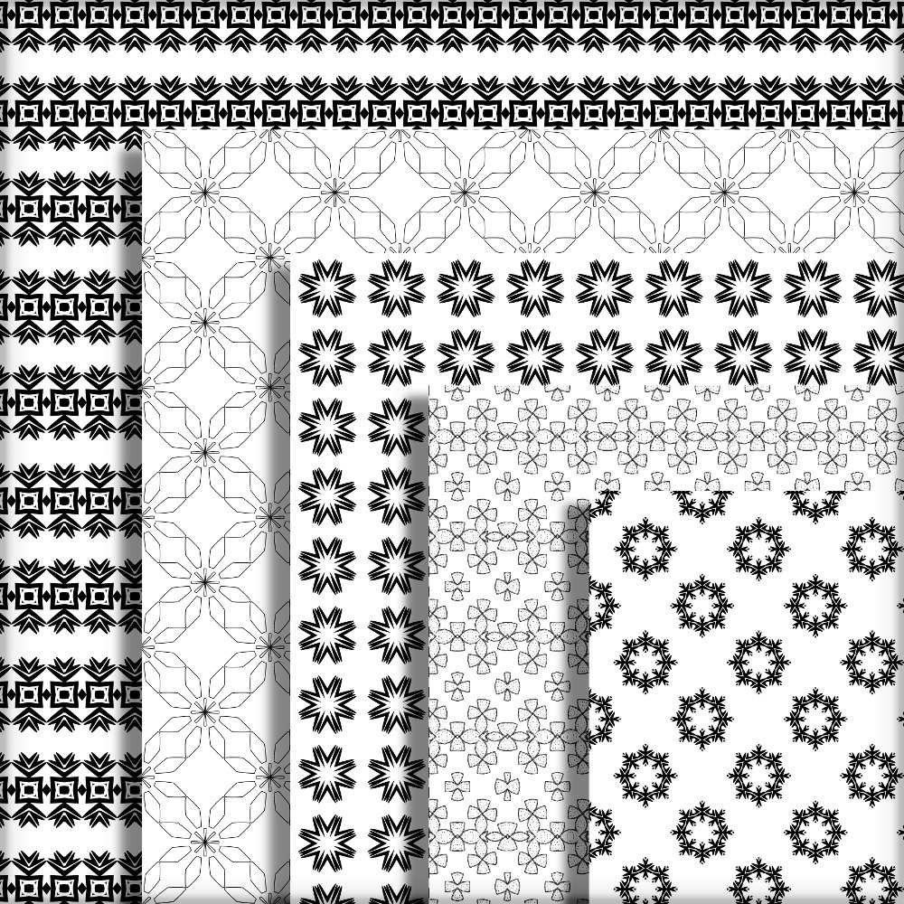 12 Digital Doodle Patterns Transparent Overlays 12" Papers - Instant ...