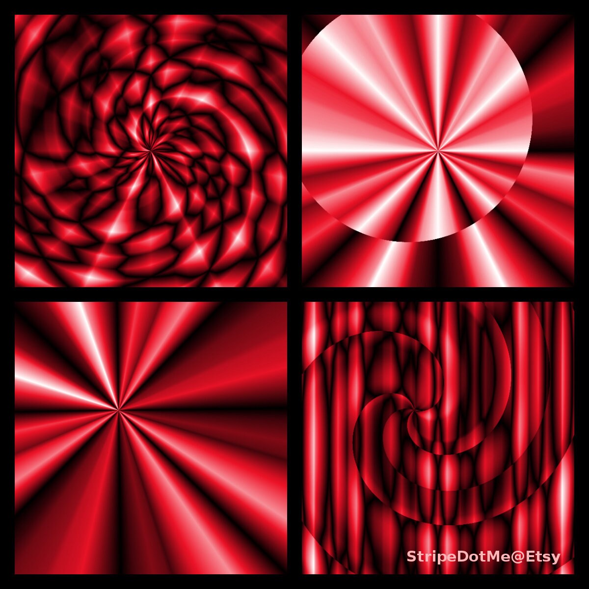 Red Digital Paper Pack - Red Scrapbook Paper, Geometric Paper ...