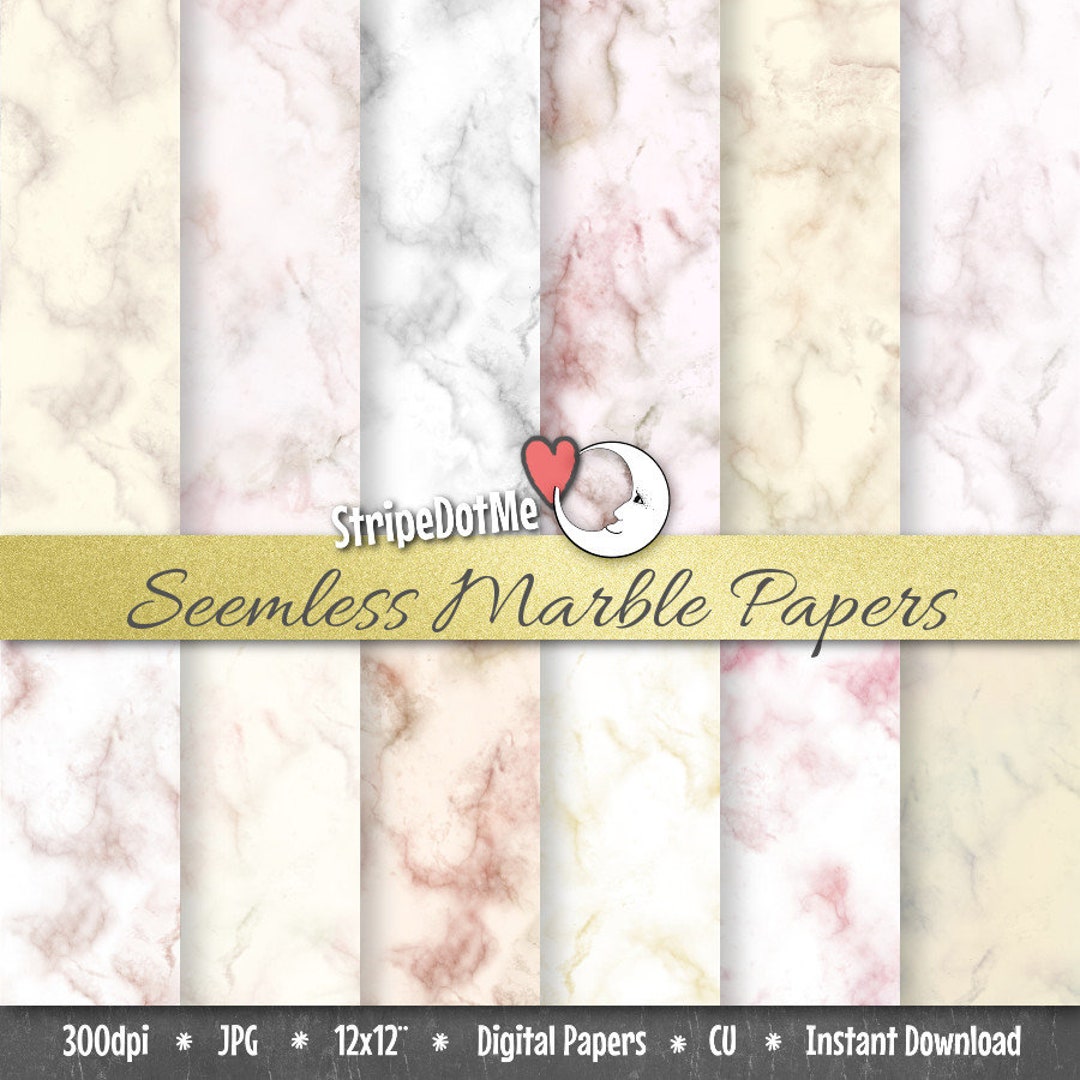 SEAMLESS Marble Digital Paper - Rose Gold Seamless Pattern, Printable ...