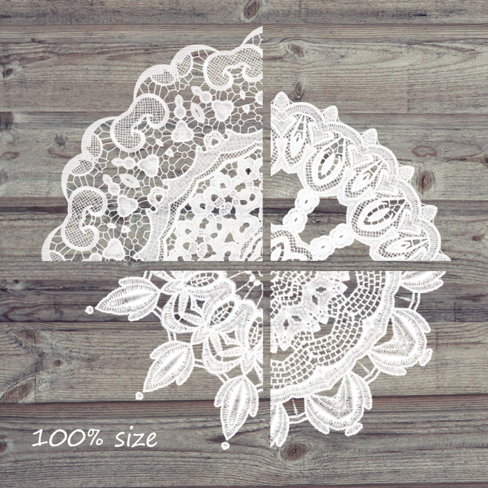 12 Lace Doilies Digital Clip Art Transparent Overlay White - Instant ...