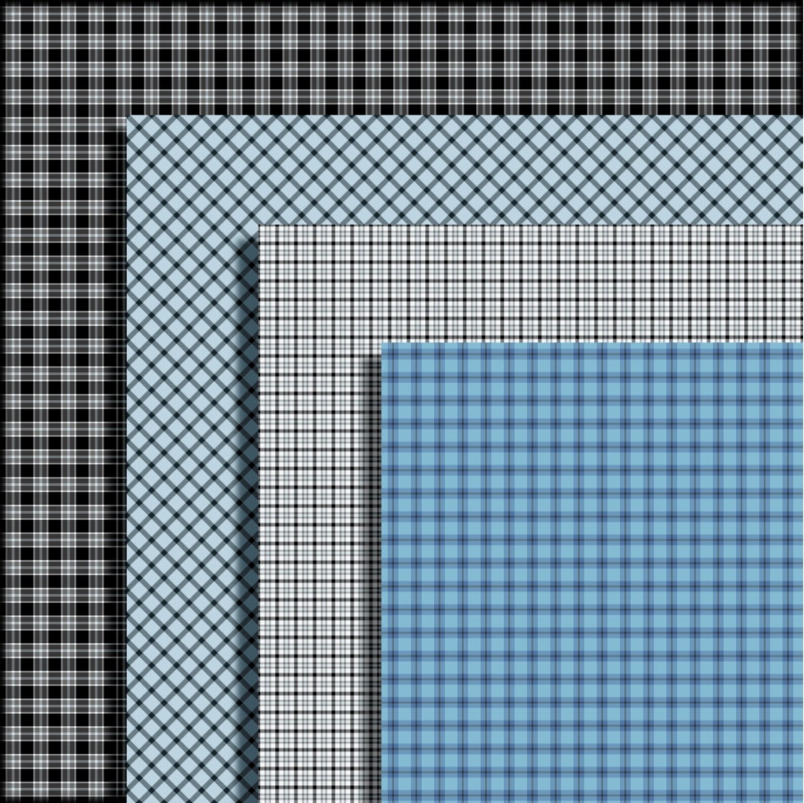 Blue Plaid Digital Paper Pack Plaid Textures Plaid Digital | Etsy