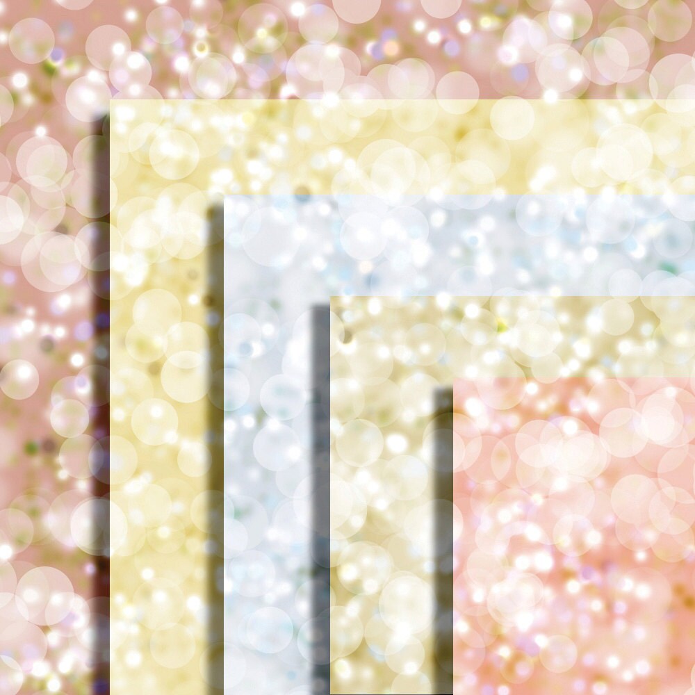 Bokeh Digital Paper Christmas Pastel Pink Blue White Green Gold Yellow ...