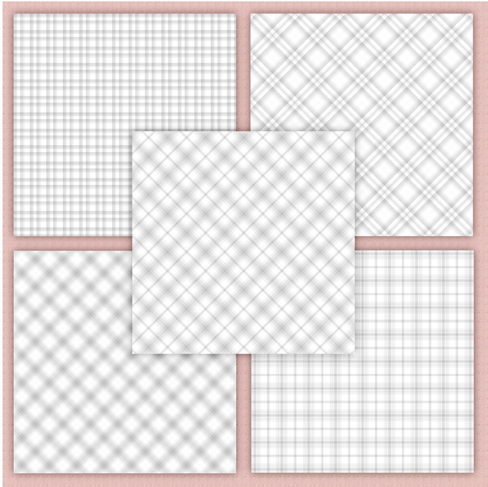Plaid Digital Paper Tartan Check Light Gray White Scrapbook Cards ...