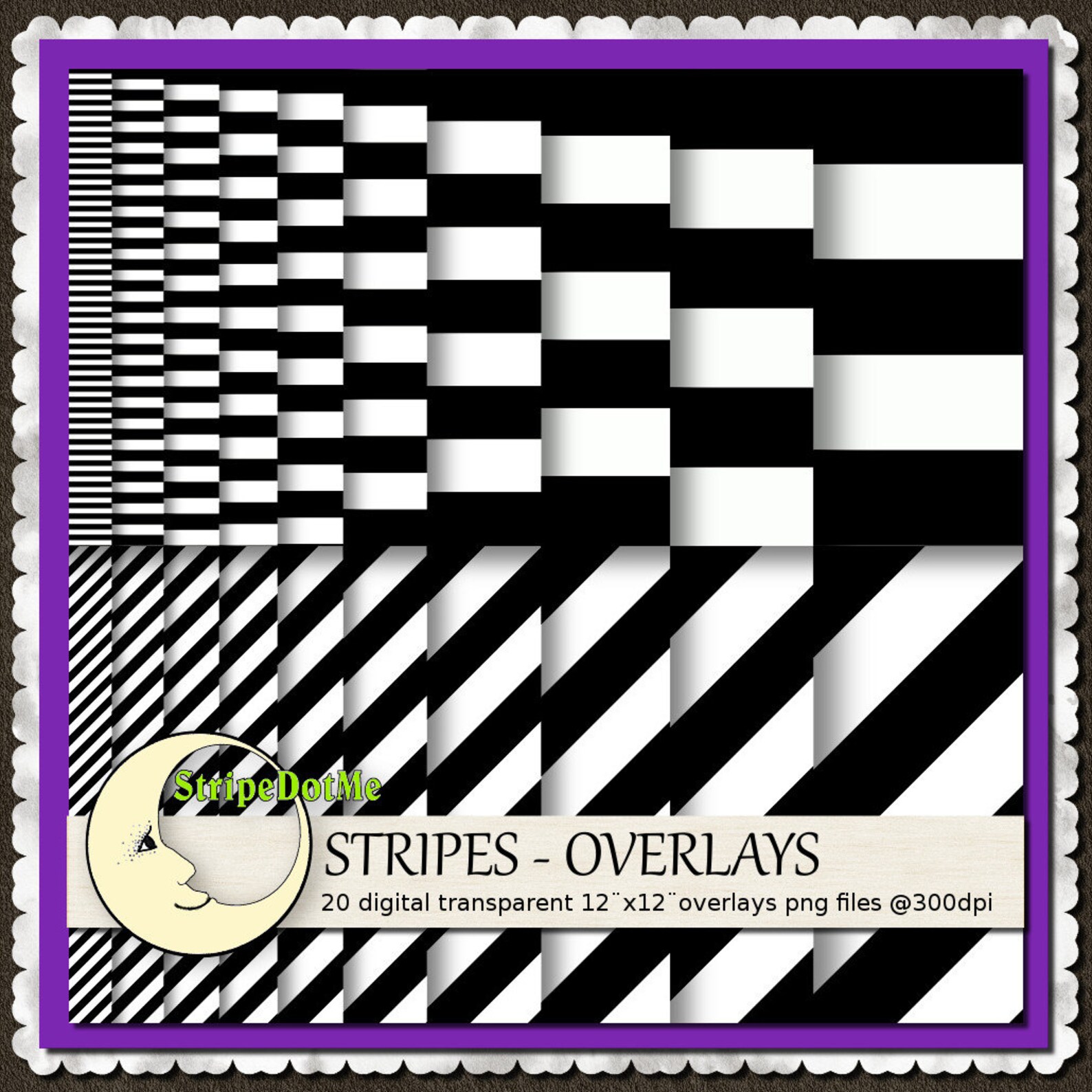 Stripes Overlays, Paper Overlays, Transparent Background, Fine Stripes ...
