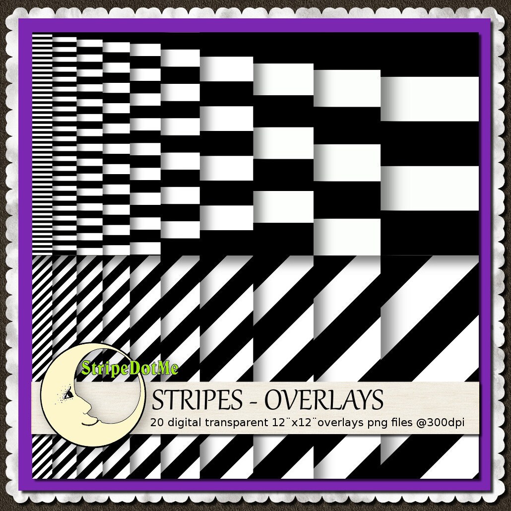 Stripes Overlays, Paper Overlays, Transparent Background, Fine Stripes ...