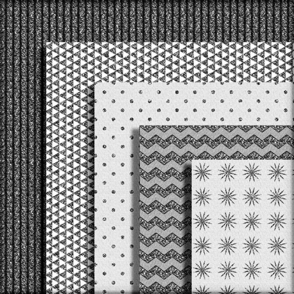 Silver Glitter Digital Paper Stars Stripes Dots Hearts Chevron - Etsy