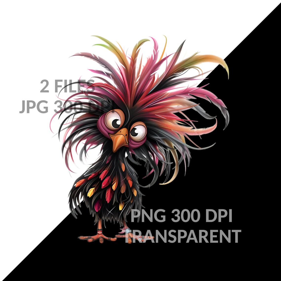 Funny Chicken Clipart, Chicken PNG, Fantasy Chicken PNG, Transparent ...