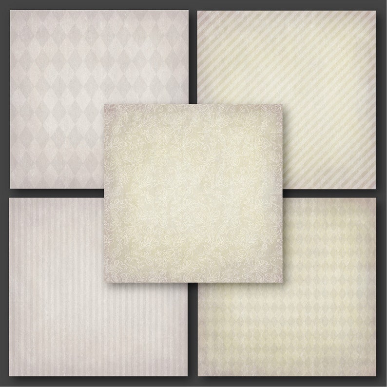 Vintage Grunge Digital Papers Pale Brown Green Vintage Stripes Dots ...