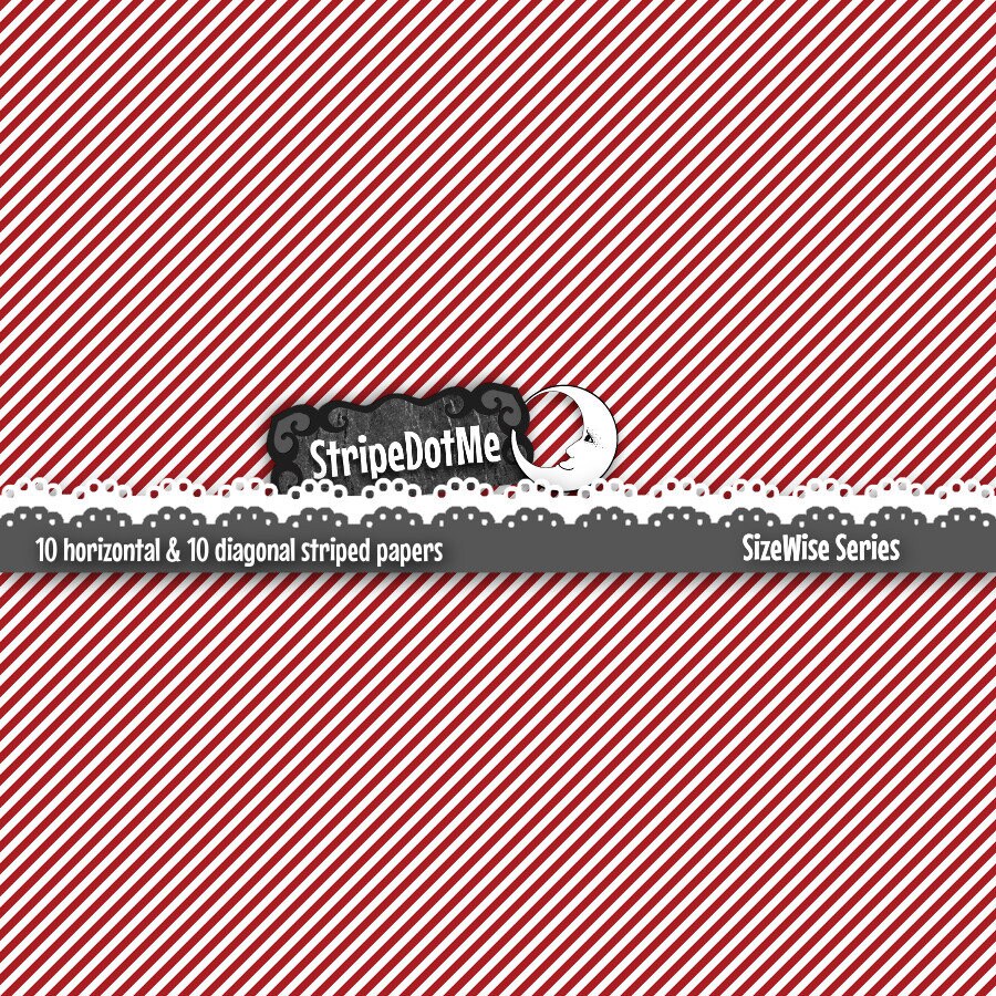 Digital Paper Stripes, Striped Digital Paper, Red Stripes, Red ...