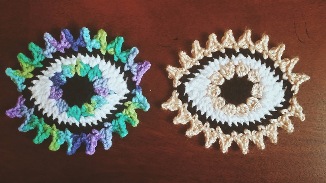 CROCHET PATTERN Crochet Eye Applique Pattern Beginner | Etsy Canada