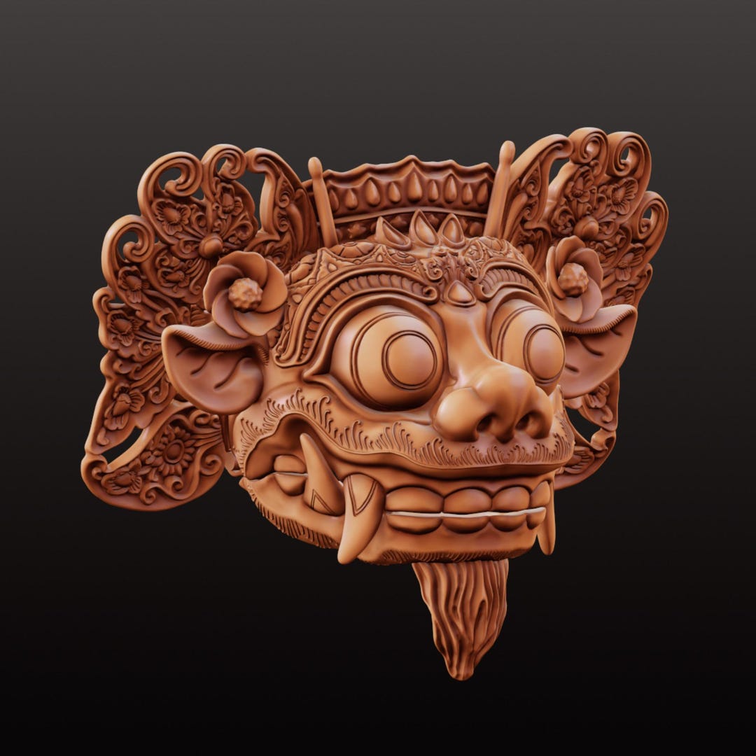 Balinese Barong Ketet. Barong Bali Mask, STL File for 3D Printing. - Etsy