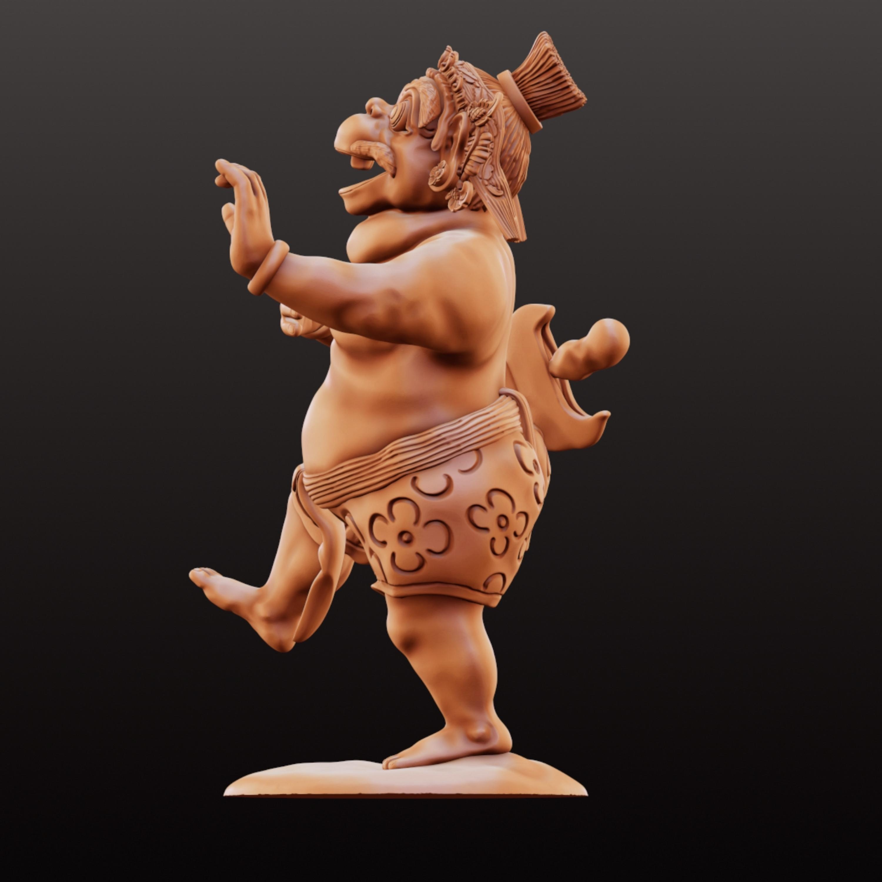 Delem - Balinese Wayang Kulit Punakawan STL File | Digital Download - Etsy