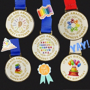 Elementary Student Award Medal: Kindness, Reader, Alphabet Champ - Etsy
