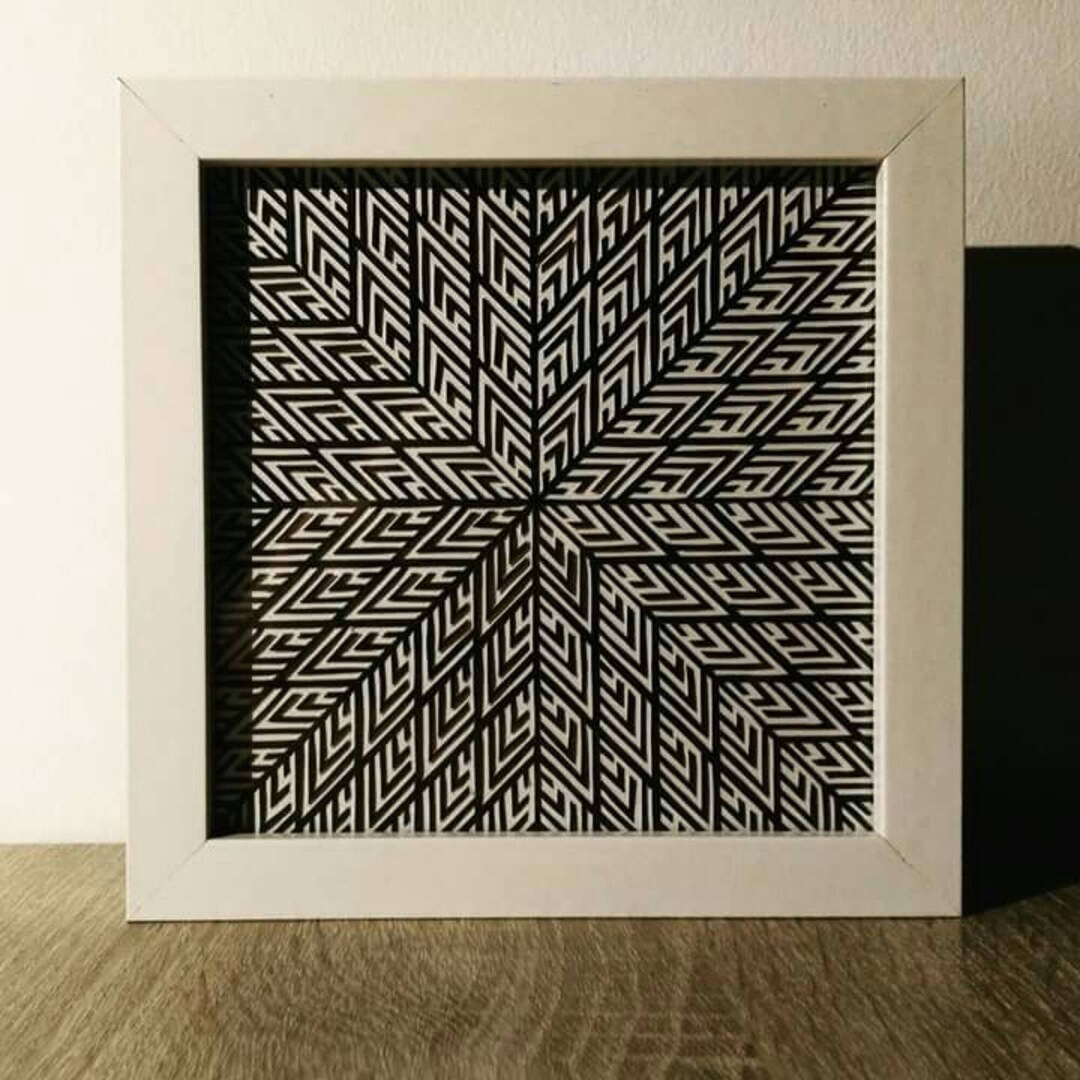 Thick Frame Kirigami Geometric Triangles 'manual - Etsy