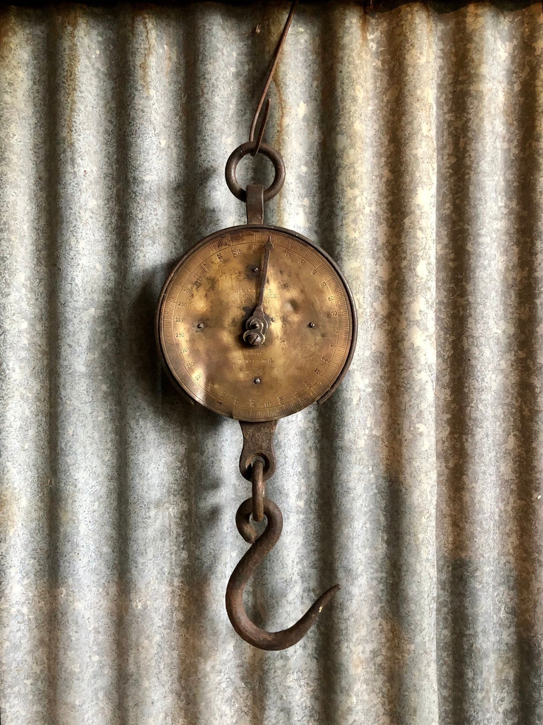 Vintage Salter 300lb Spring Balance Scales British Made Kitchen Decor ...