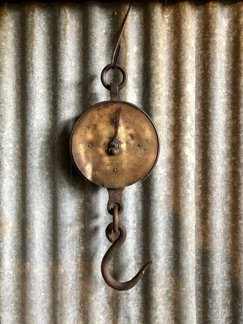Vintage Salter 300lb Spring Balance Scales British Made Kitchen Decor ...