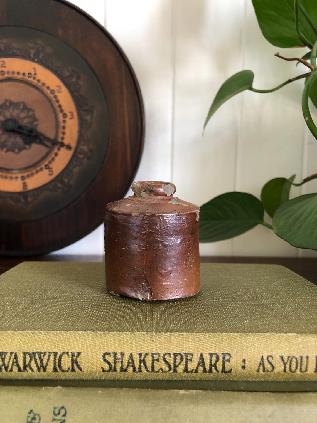 Antique Pottery Ink Well (please See Description) - Ink Pot - Home ...