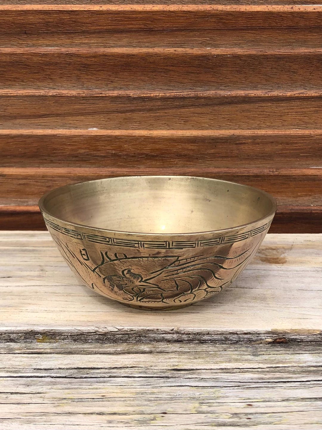 Small Vintage Brass Bowl (please See Description) - Home Decor - Etsy