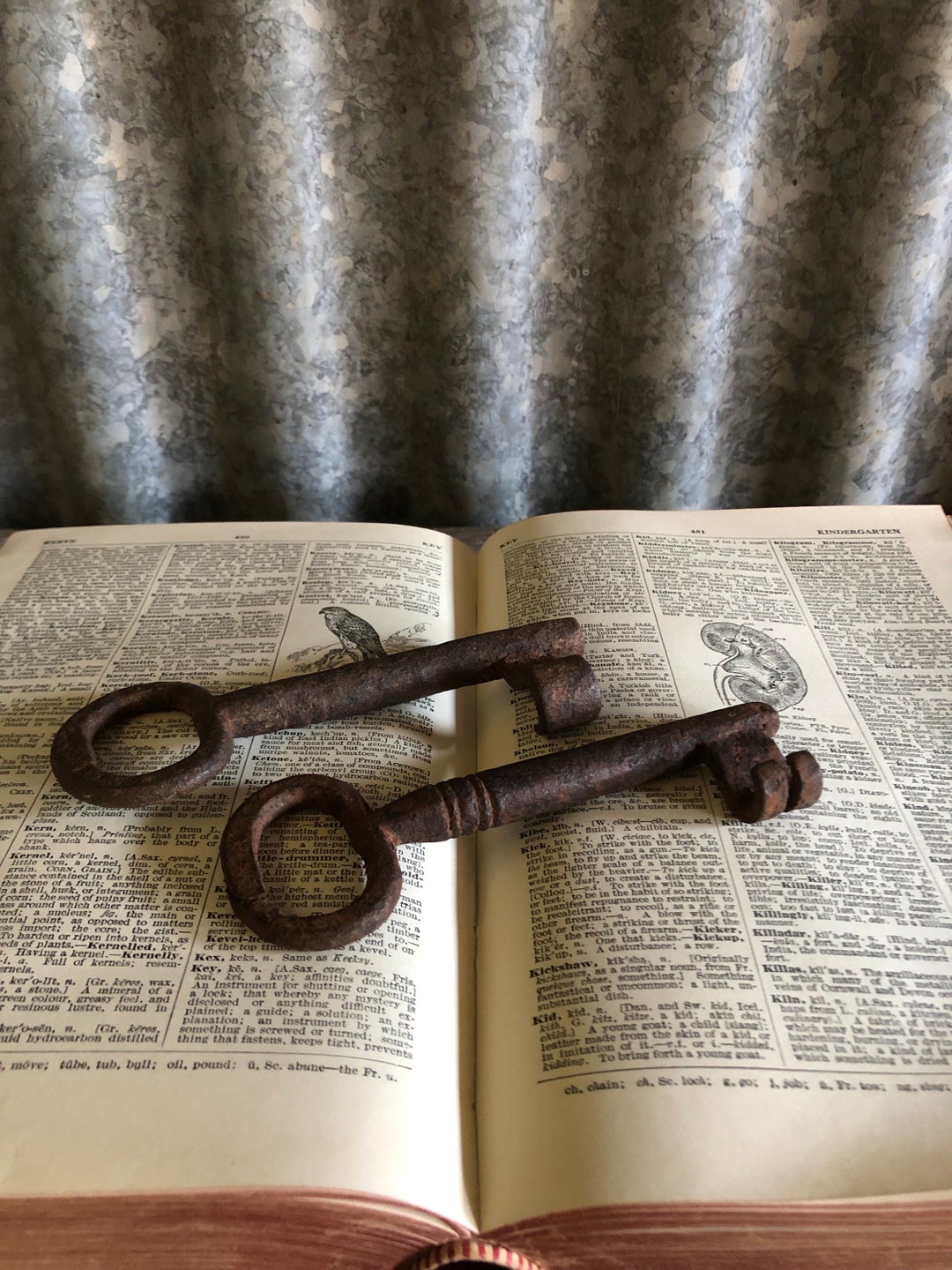 Two Vintage Rustic Gate Keys (please See Description) - Home Decor ...