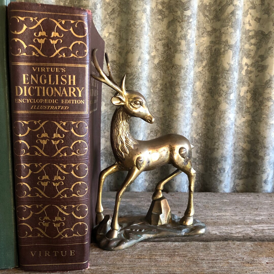 Vintage Brass Deer Stag Ornament Bookend Home Decor Art - Etsy