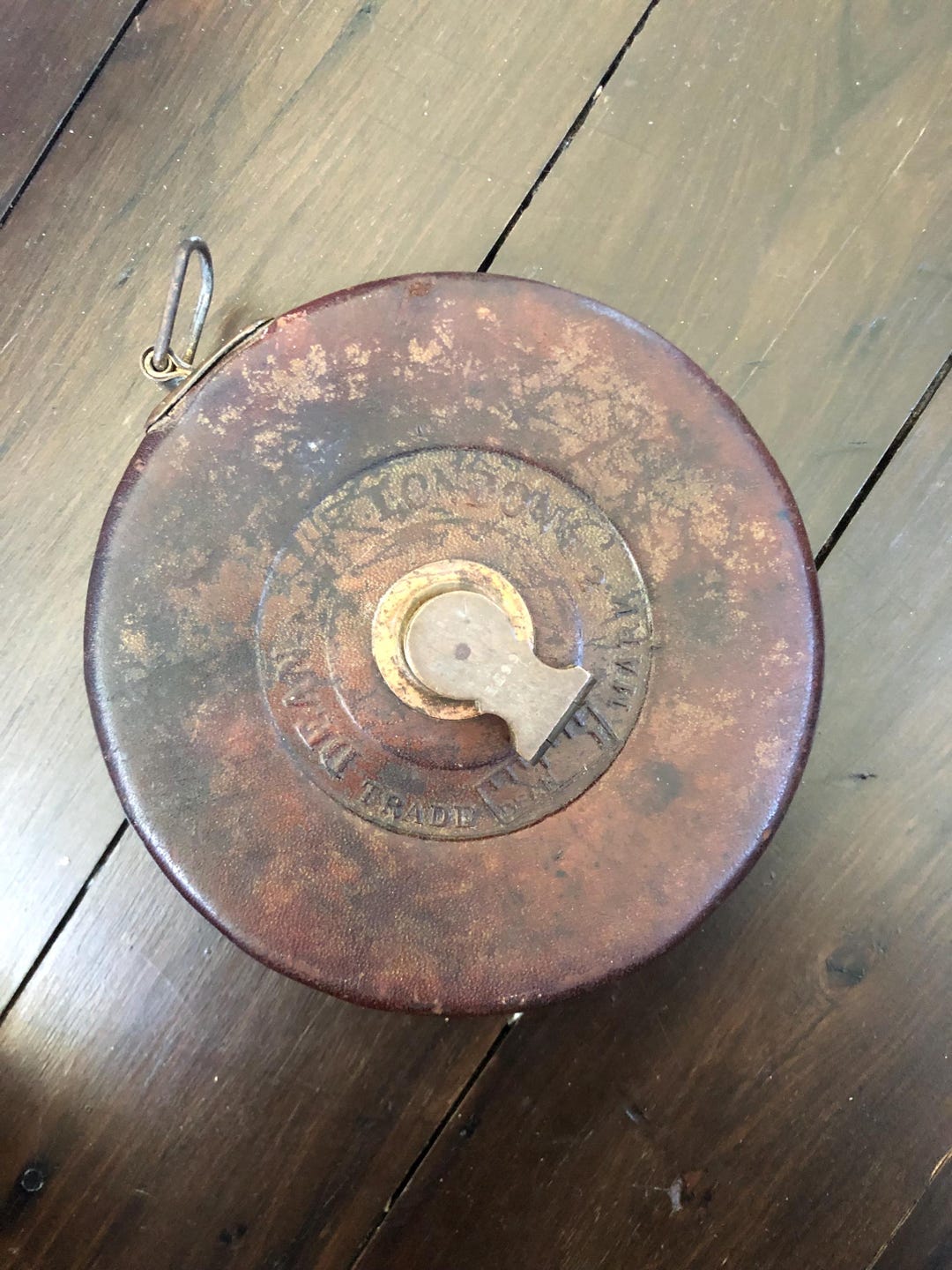 Vintage Dean of London Leather Tape Measure: 66ft, Brass Fittings ...