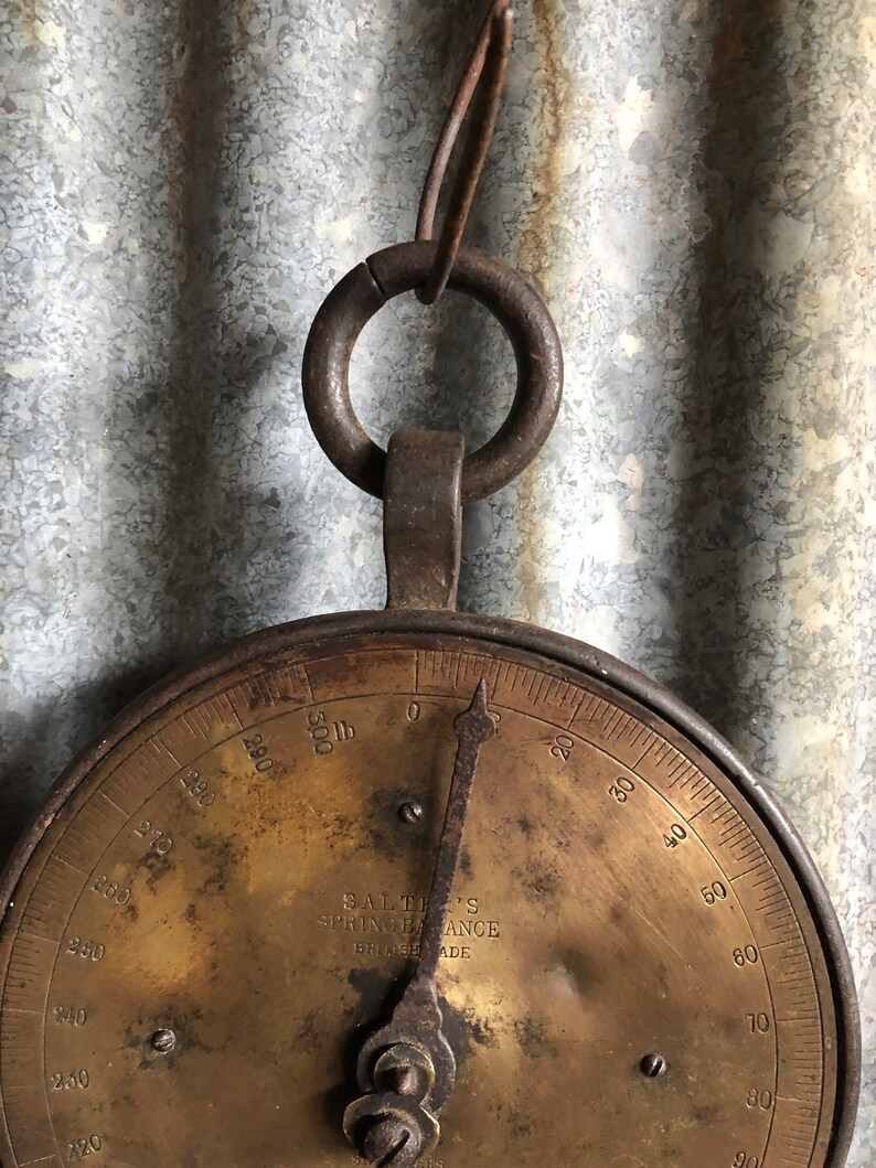 Vintage Salter 300lb Spring Balance Scales British Made Kitchen Decor ...