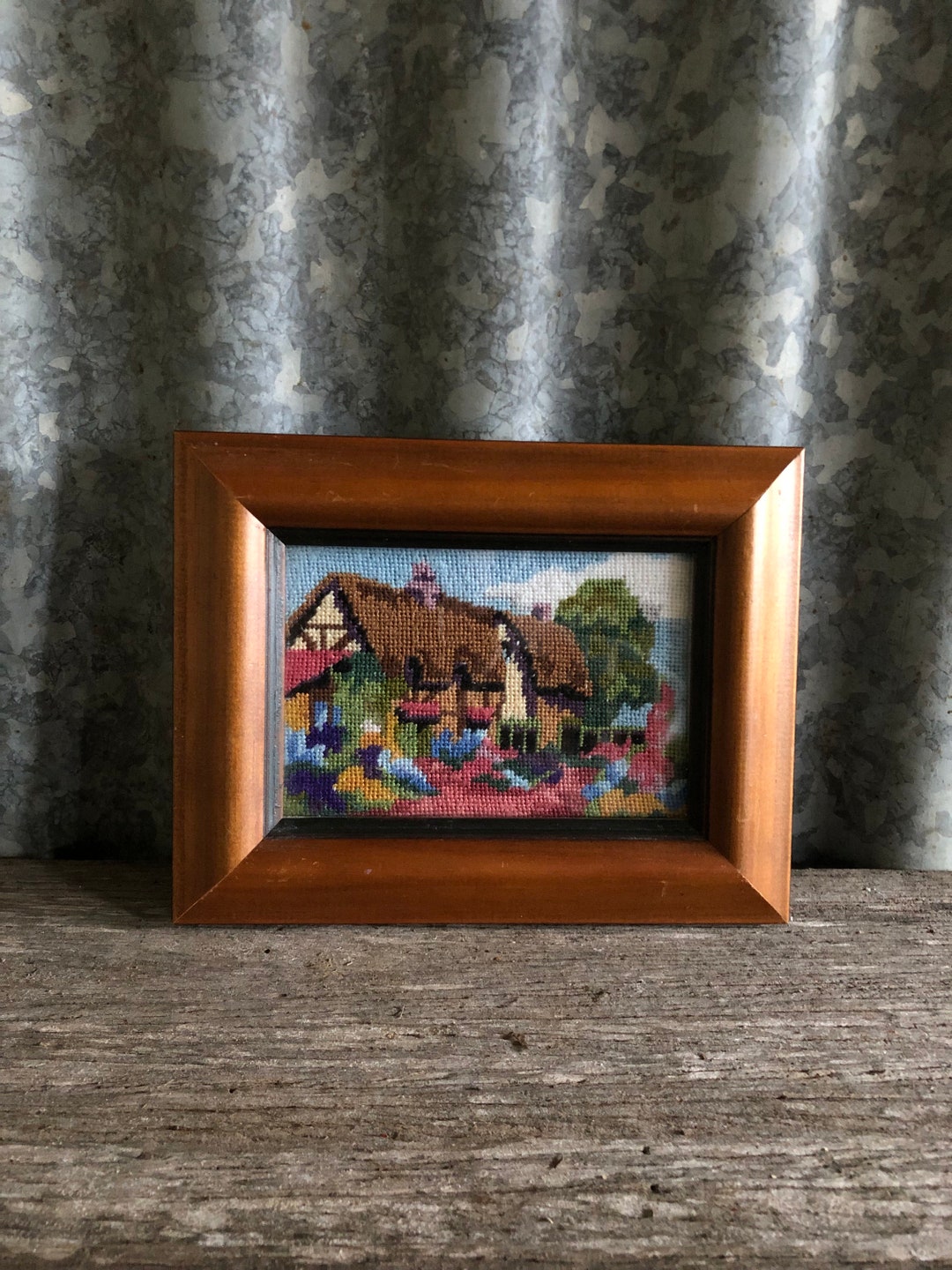 Vintage Petty Point Tapestry Tudor Country Home Home Decor - Etsy