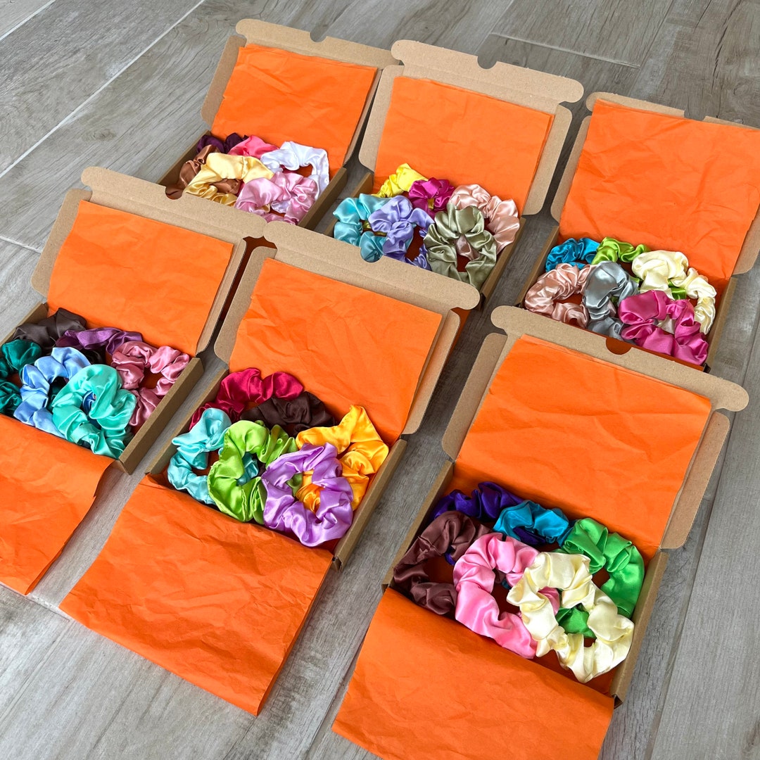 Scrunchie Box Satin Scrunchies Hair Tie Lucky Dip Box Stocking Filler ...