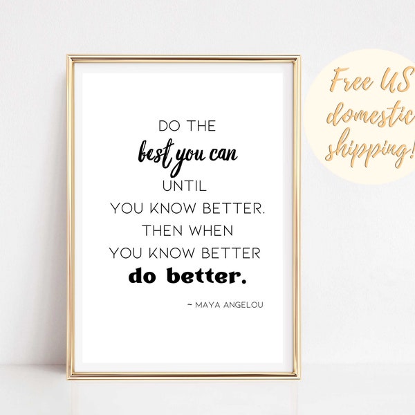Maya Angelou Quote - Etsy