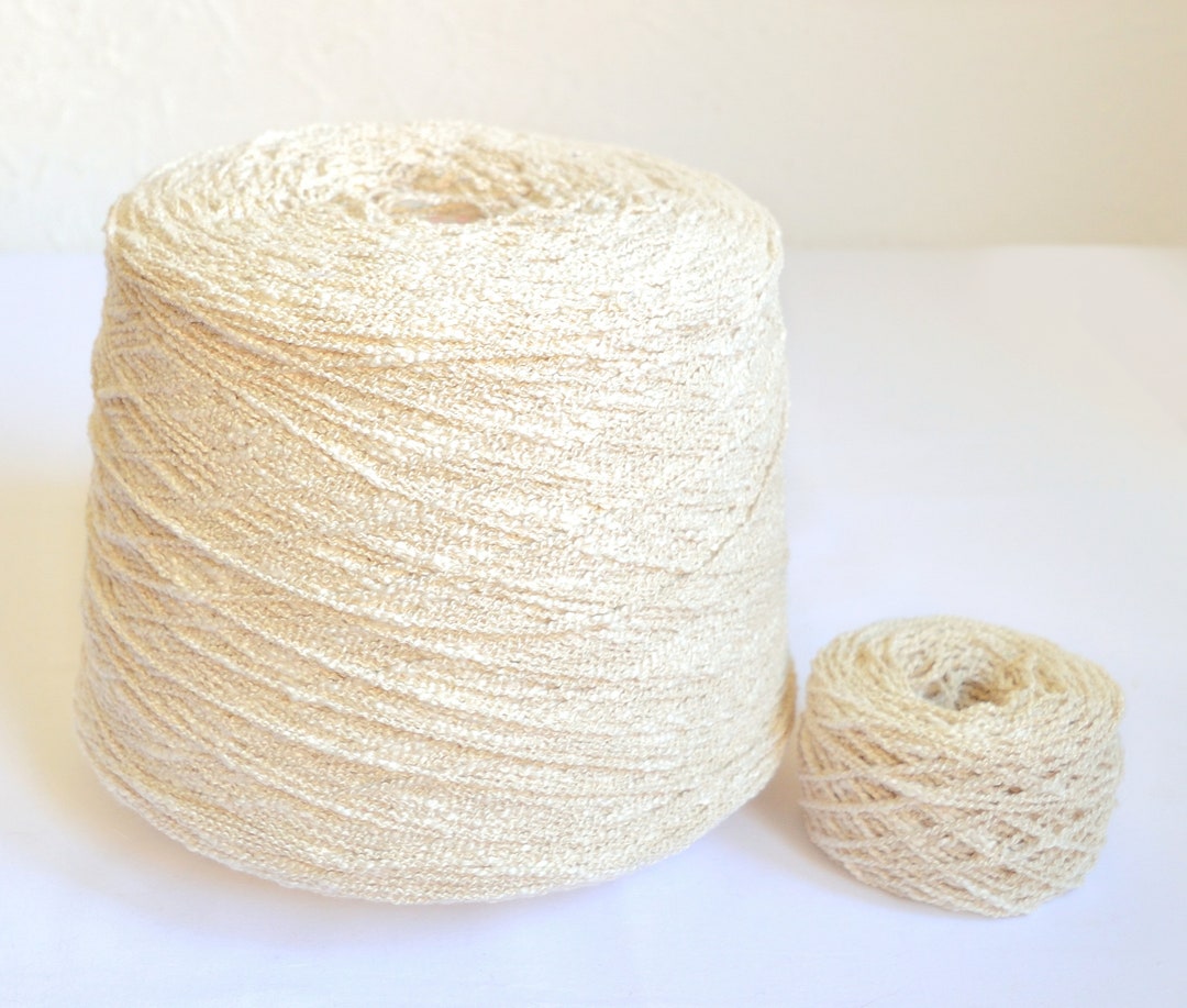 Natural Italian Linen - Cotton - Viscose Yarns, 50 Grams / 1.76 Oz ...