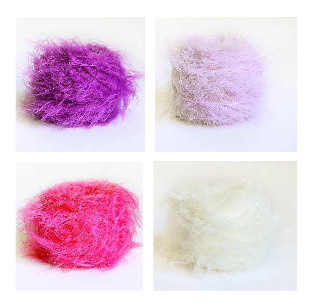 Faux Fur Italian Fancy Knitting Yarns, 50 Grams / 1.76 Oz Balls - Etsy