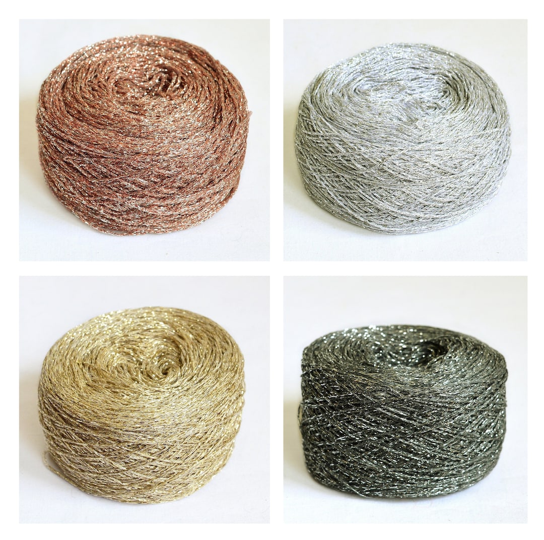 Italian Viscose - Lurex Knitting Yarns, 50 Grams / 1.76 Oz Balls - Etsy