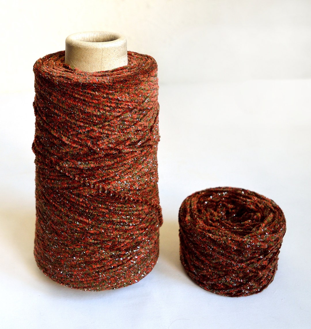 Sparkly Italian Velvet Viscose Knitting Yarns, 50 Grams / 1.76 Oz Balls ...