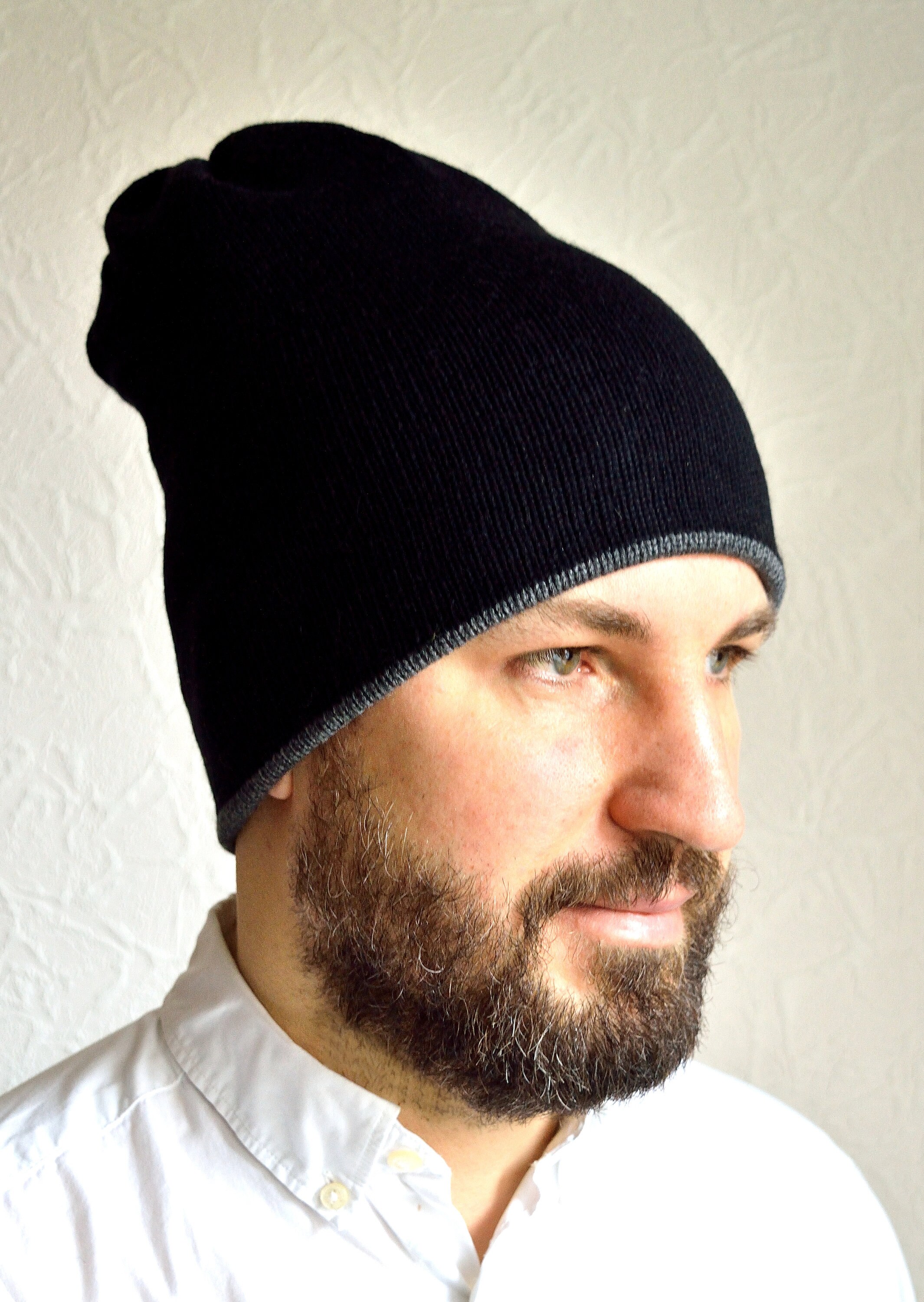 Hand Made 100% Cashmere Men's Long Hat - Etsy