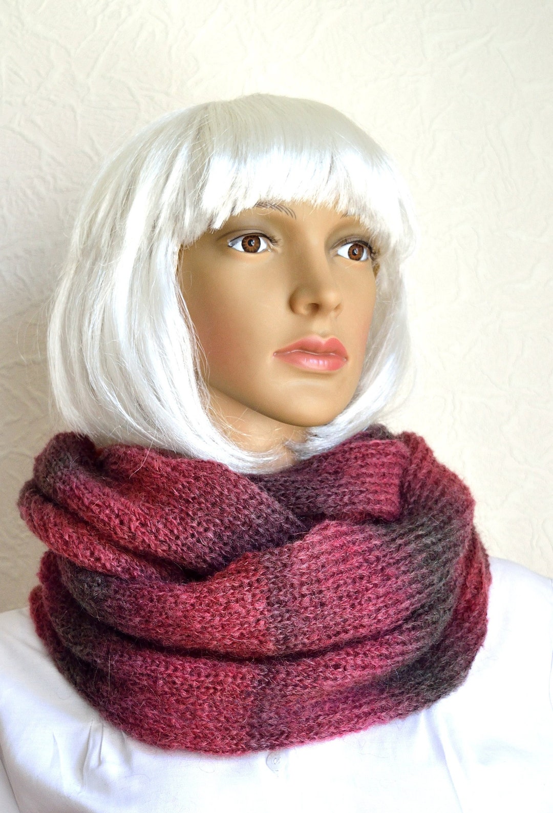Hand Made Women's Mohair Snood - Scarf - Etsy