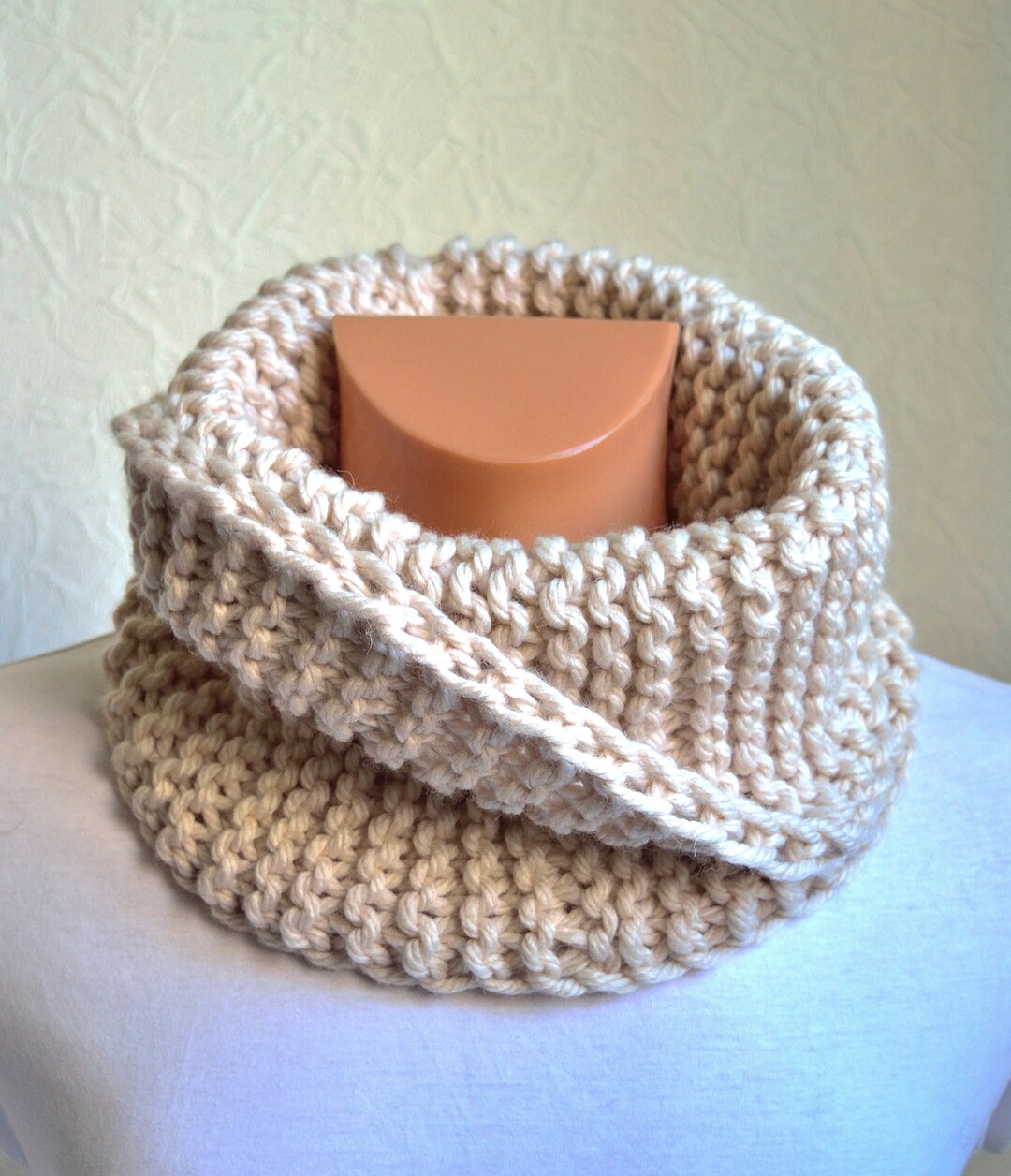 Hand Knitted Men's Merino Wool Snood Scarf - Etsy