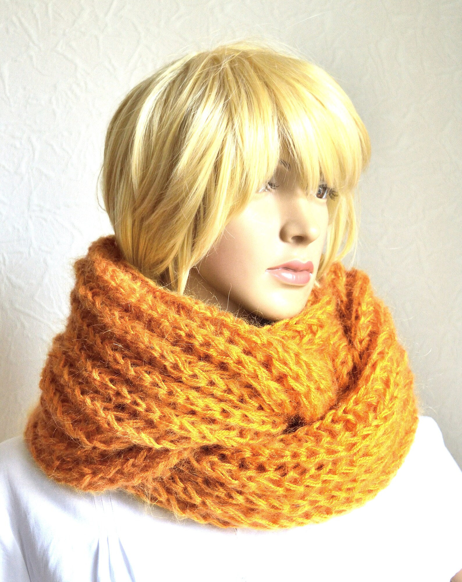 Hand Knitted Women's Mohair Snood - Scarf - Etsy