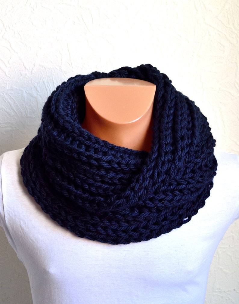 Hand Knitted Men's Merino Wool Snood Scarf - Etsy UK