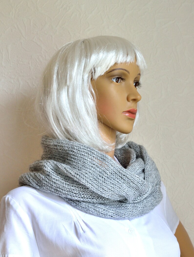 Hand Made Women's Mohair Snood - Scarf With Decorative Tiny Discs - Etsy