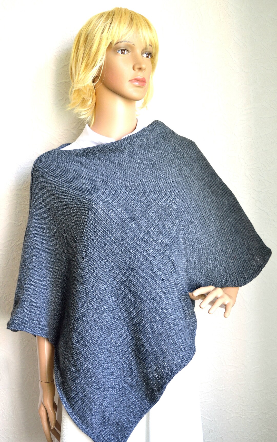 Handmade Knitted Long Women's Poncho - Etsy