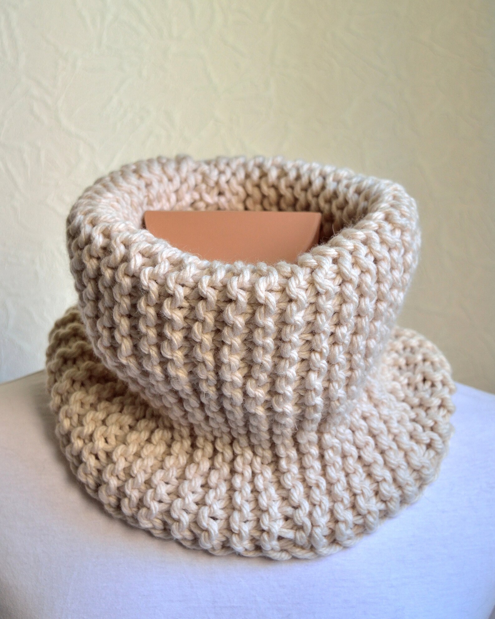 Hand Knitted Men's Merino Wool Snood Scarf - Etsy