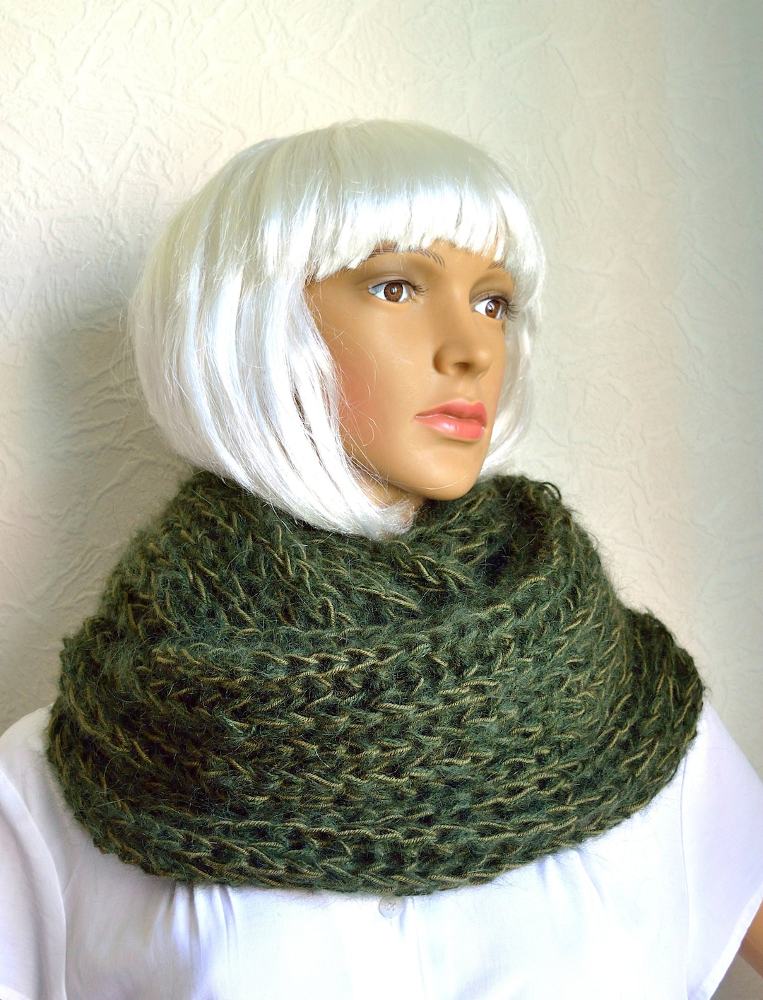 Hand Knitted Women's Mohair Snood - Scarf - Etsy