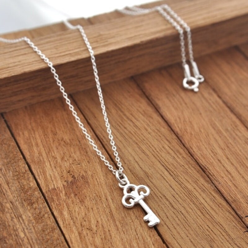 Long Key Necklace - Etsy