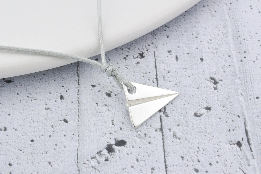Paper Plane Bracelet, Sterling Silver Origami Charm, Pendant for ...