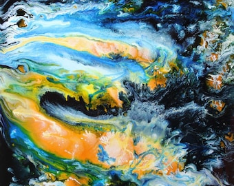 Fluid Acrylic Art - Etsy