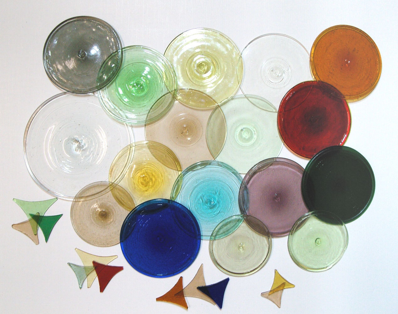 Glass Rondel Mouthblown Tiffany Glass Rondels 4 Inch Light | Etsy