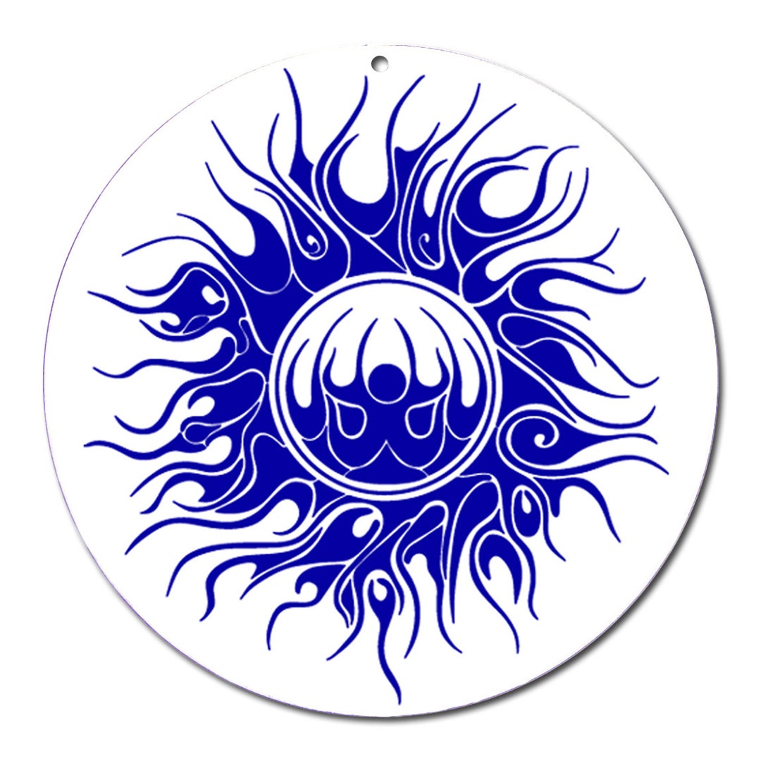 Sun Catcher TRIVAL Blue No. 43. Ø 4 Inch Yantra Magic Meditation Window ...