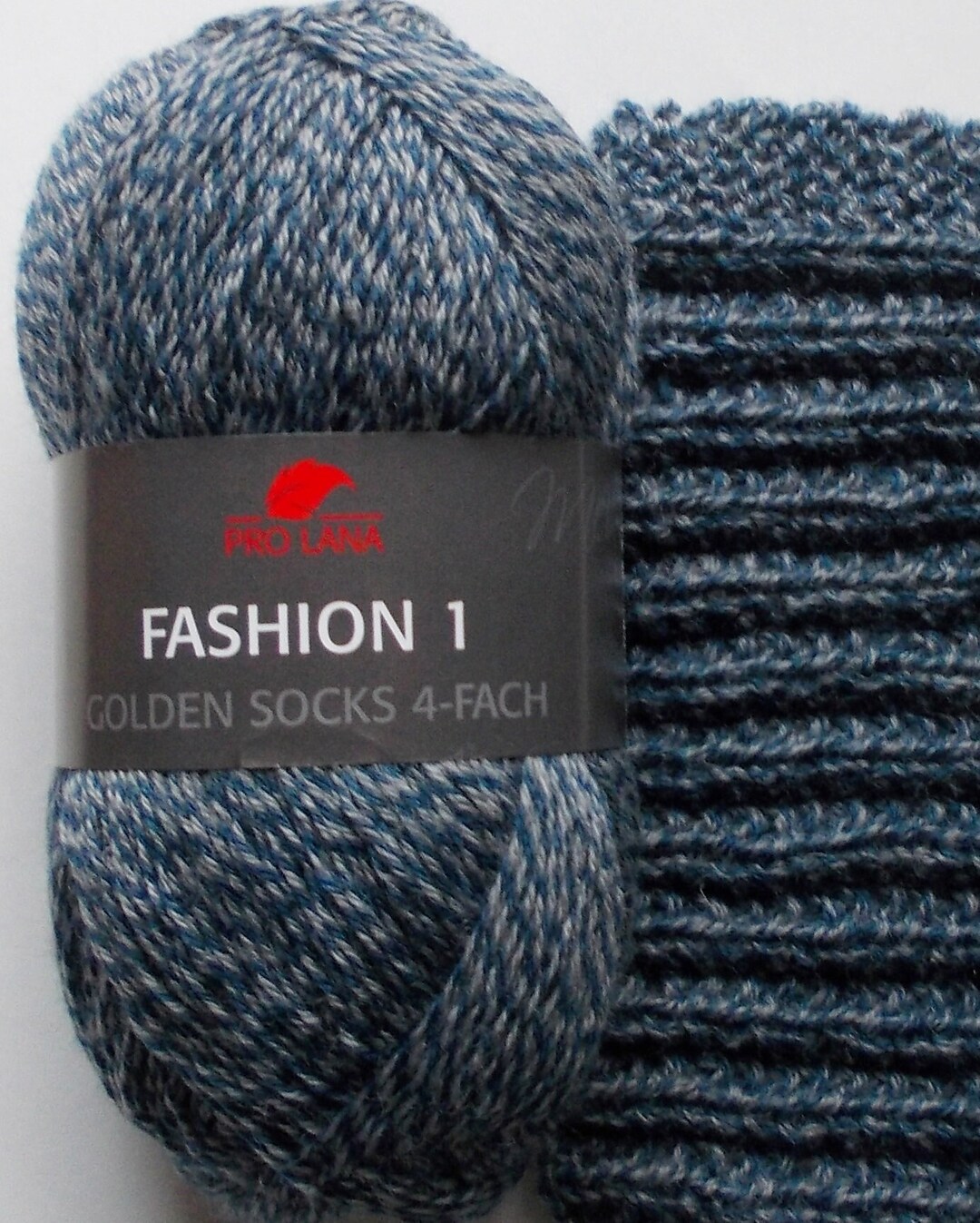 69,50 Euro/kg Sock Yarn 100g, Mottled Blue-gray, 4ply, Pro Lana F1E02 ...